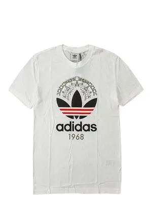 Adidas Originals Trefoil Tee Printing Casual Sports Short Sleeve - White