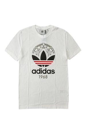 Adidas Originals Trefoil Tee Printing Casual Sports Short Sleeve - White