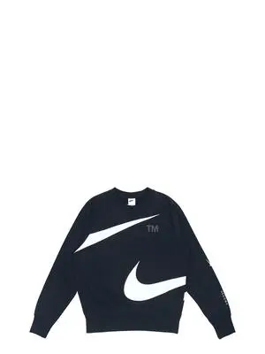 Nike Swoosh Ft Crew Knit Pullover - Black