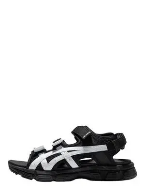 Asics Retro Sports Sandals With Velcro Fastening - Black/white