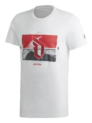 Adidas Pattern Printing Short Sleeve - White