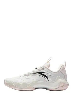 ANTA Shock Wave 4 Athletic Sneakers - White/pink/black