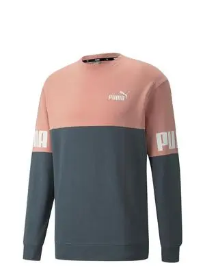 PUMA Power Colorblock Crew Sweatshirt - Pink/blue