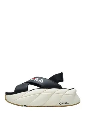 FILA Athletic Sandals With Embossed Logo And Textured Sole - Black