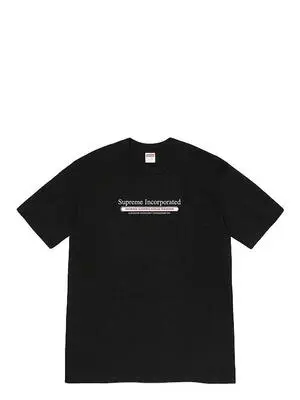 Supreme Fw19 Week 7 Inc. Tee Chest Alphabet Short Sleeve - Black