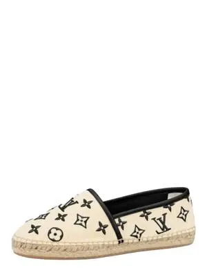 LOUIS VUITTON Starboard Flat Espadrille Shoes - Beige/black