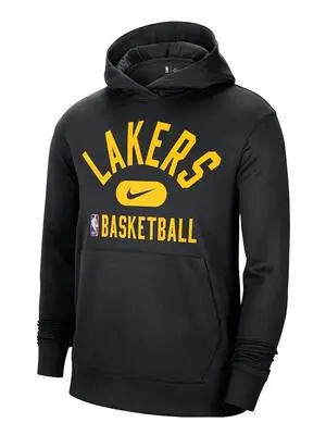 Nike Dri-fit Nba Los Angeles Lakers Basketball Hoodie - Black
