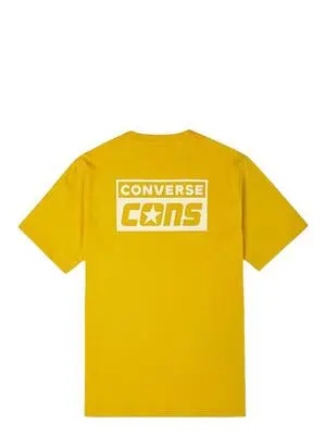 CONVERSE Alphabet Logo Printing Casual Short Sleeve - Yellow