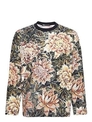 Adidas Y-3 Floral Print Long Sleeve Shirt - Tan