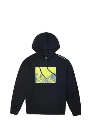 CONVERSE Printing Sports Fleece Lined Hoodie - Black