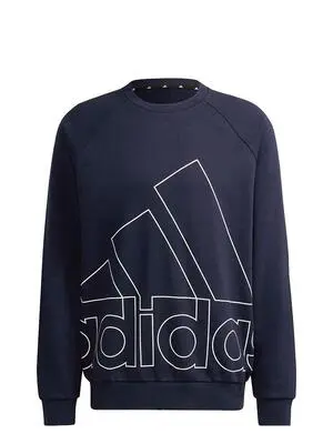 Adidas Big Lo Sweatshirt With Logo Printing - Navy