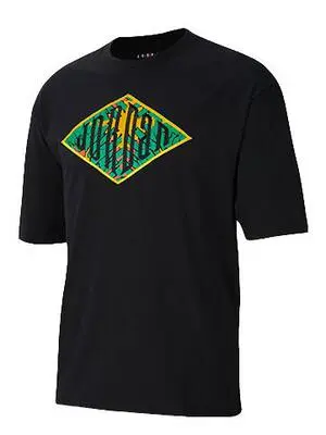 JORDAN Sport Dna Embroidered Printing Logo Short Sleeve - Black