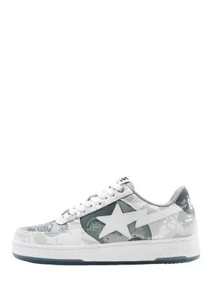 A BATHING APE X Clot Camo Sta Sneakers - White