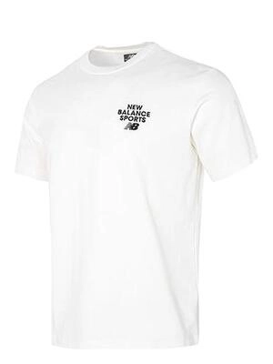 NEW BALANCE Logo Print T-shirt - White/black