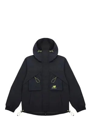 NEW BALANCE Woven Hooded Jacket With Multiple Pockets - Black