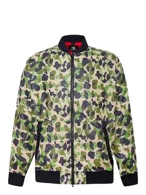 CONVERSE Printed Utility Bomber Jacket - Green/yellow