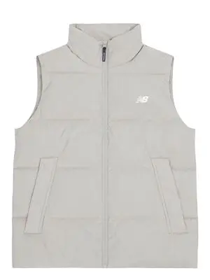 NEW BALANCE Padded Zip-up Vest - Grey/white