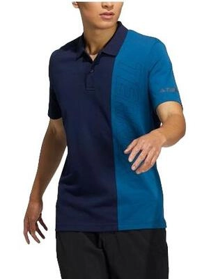 Adidas Casual Breathable Sports Short Sleeve Polo Shirt - Blue