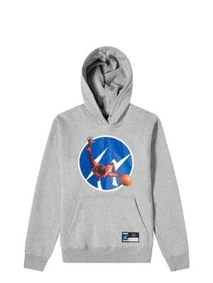 JORDAN Air Printing Pattern Hooded Sweatshirt - Grey