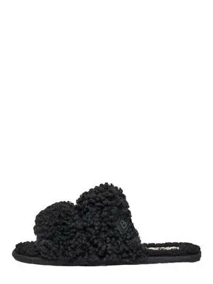 UGG Maxi Curly Scuffetta Slippers - Black