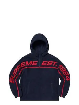 Supreme Polartec Half Zip Hooded Sweatshirt - Blue