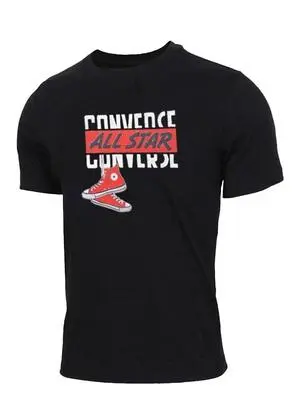 CONVERSE Dangling Chuck Short Sleeve T-shirt Asia Sizing - Black