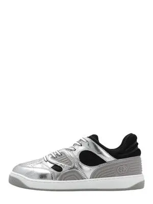 Gucci Basket Sneakers - Silver Black