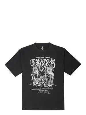 CONVERSE Nonstop Joy Graphic T-shirt Asia Sizing - Black
