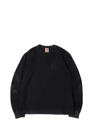 Nike Long Sleeve Printed Pullover - Black