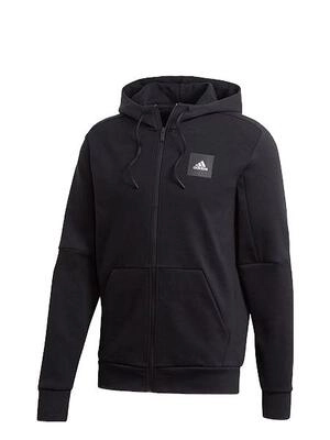 Adidas Mhs Fz Sta Sports Hooded Knitted Jacket - Black