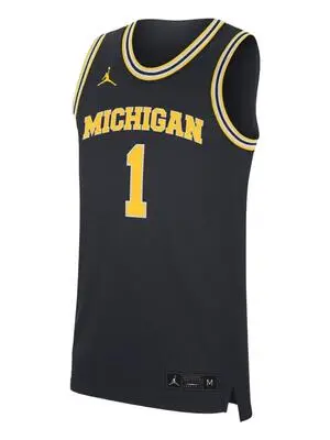 JORDAN College Dri-fit Replica Basketball Jersey - Navy/yellow