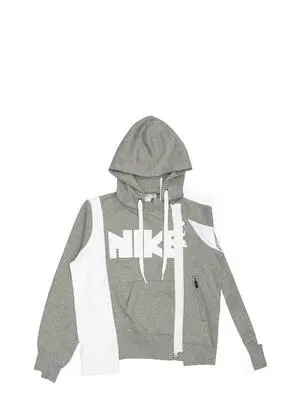 Nike X Sacai Double-zip Hoodie - Grey