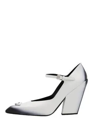 PRADA PRADA Brushed Leather Mary Jane Pumps
