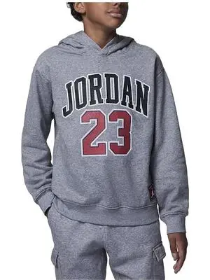 JORDAN Fleece Pullover Hoodie - Grey