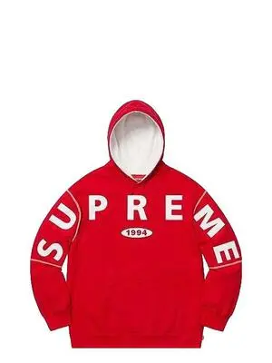 Supreme Fw19 Week 1 Spread Logo Hooded Sweatshirt - Red