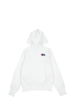 Play Comme Des Garcon Fw25 X Invader Zipped Hoodie - White