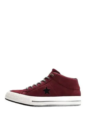 CONVERSE One Star Counter Climate Leather Mid Top Sneakers - Wine