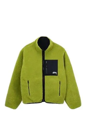 StÜssy Reversible Sherpa Jacket - Green/black