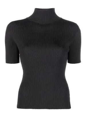 OFF-WHITE Off-White Ribbed High Neck T-Shirt