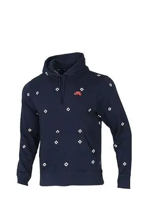 Nike Skateboard Icon Printed Hoodie - Dark Blue