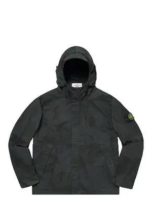 Supreme Ss19 X Stone Island Riot Mask Camouflage Jacket - Black