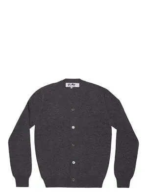 Play Comme Des Garcon X Invader Double Pixel Heart Cardigan - Grey