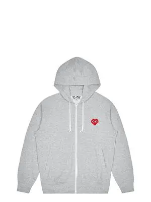Play Comme Des Garcon Invaders Zip Hooded Sweatshirt - Grey