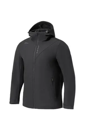 LI-NING Sports Hooded Zip-up Windbreaker - Black