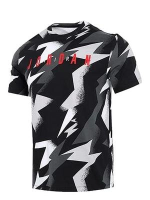 JORDAN Breathable Casual Round Neck Short Sleeve - Black