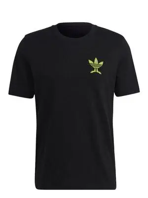 Adidas Logo Printing Round Neck Sports Short Sleeve Japanese Version Black T-shirt - Default Color