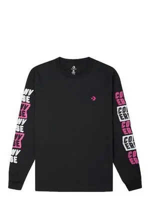 CONVERSE Fold Out Long-sleeve Tee Asia Sizing - Black
