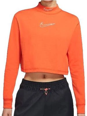 Nike Nike Sportswear Cropped Long Sleeve T-Shirt Orange
