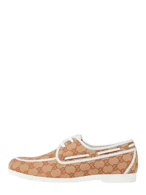 Gucci Gg Canvas Boat Shoes - Neutral