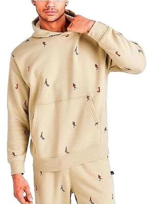 JORDAN Air Jordan Fleece Hoodie With All-Over Print Neutrals